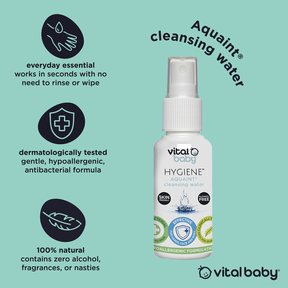 Aquaint cleansing water 50ml – Vital Baby