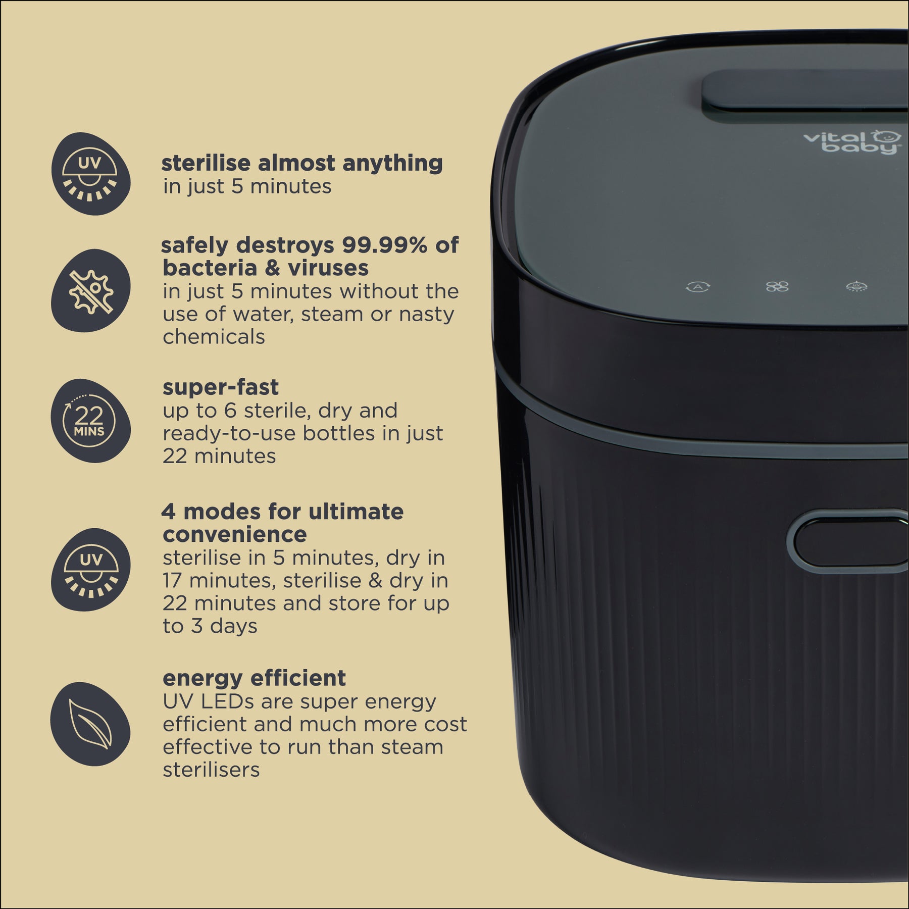 advanced pro UV steriliser & dryer, 3rd gen – Vital Baby
